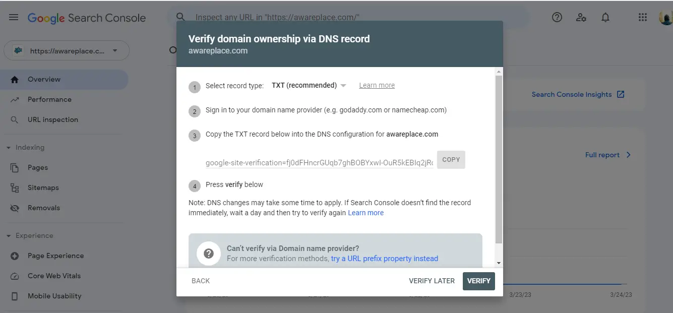 How to Install and Set Up Google Search Console - Awareplace